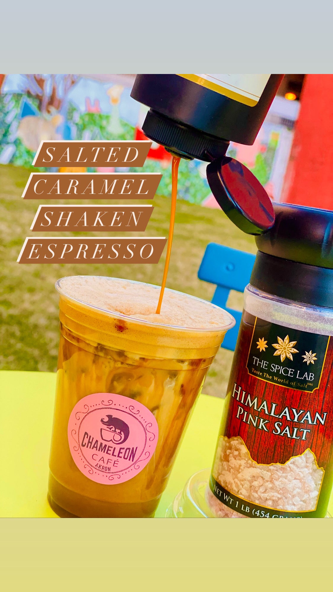 Salted Caramel Shaken Espresso | Chameleon Cafe Akron